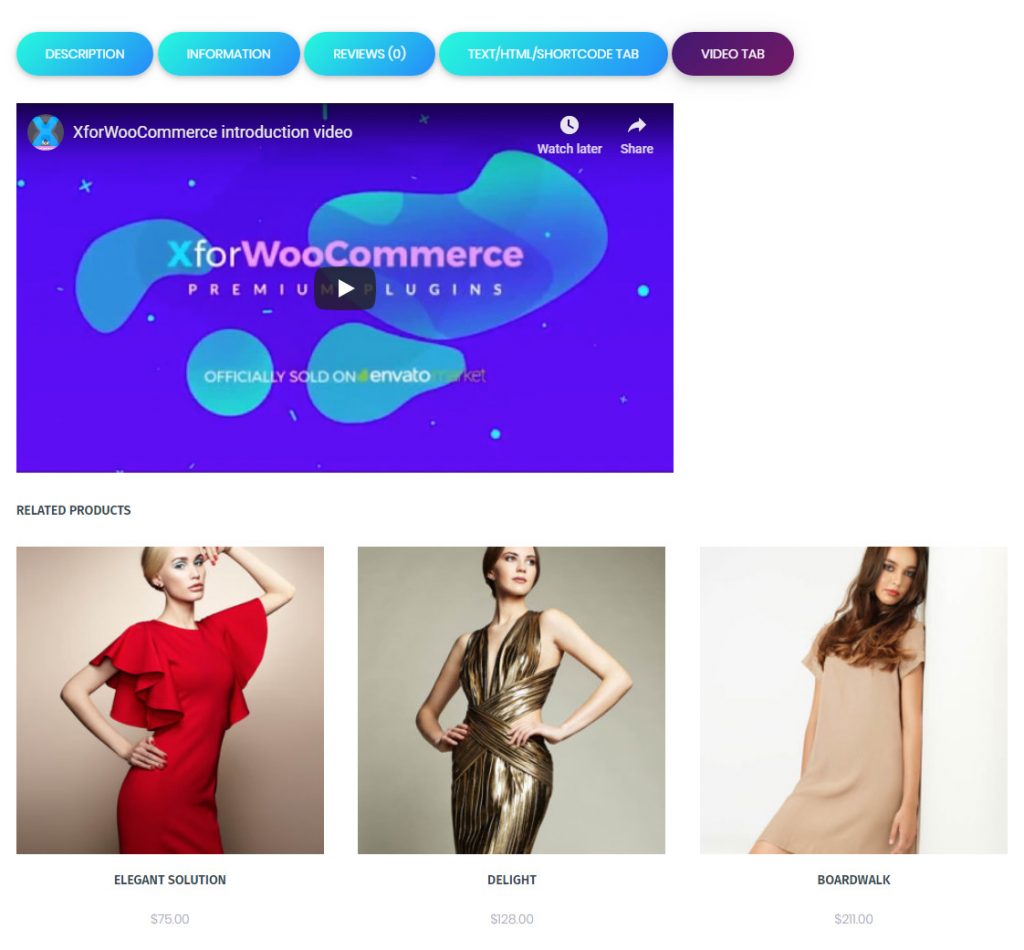 Product tabs – XforWooCommerce.com
